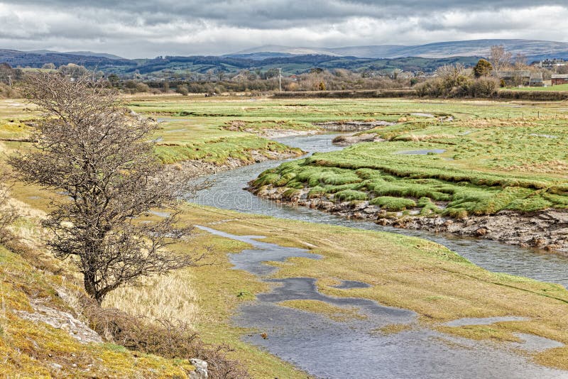 The Lower Reaches of the River Keer Stock Image - Image of marsh ...
