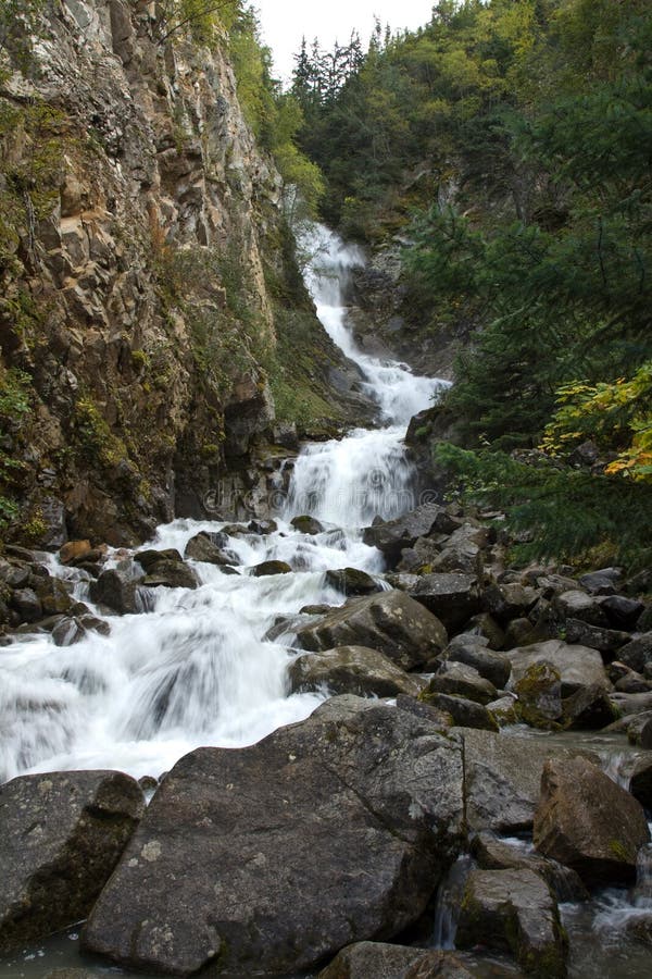 Lower Reid Falls, Just Outside Skagway, AK Stock Image - Image of inlet ...