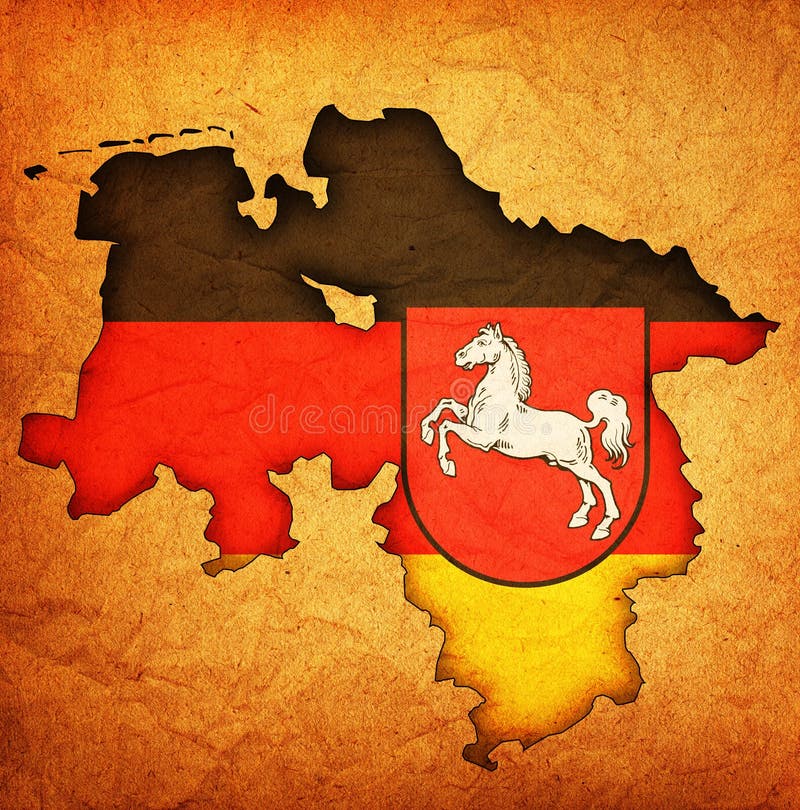 Lower saxony map stock illustration. Illustration of saxony - 183569397