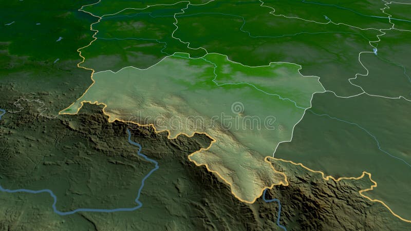 Lower Silesian, Poland - Highlighted. Physical Stock Illustration ...
