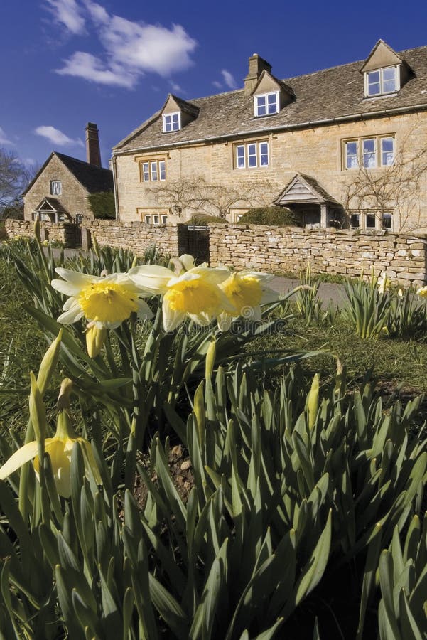 Lower Slaughter Village the Cotswolds Gloucestershire the Midlands ...