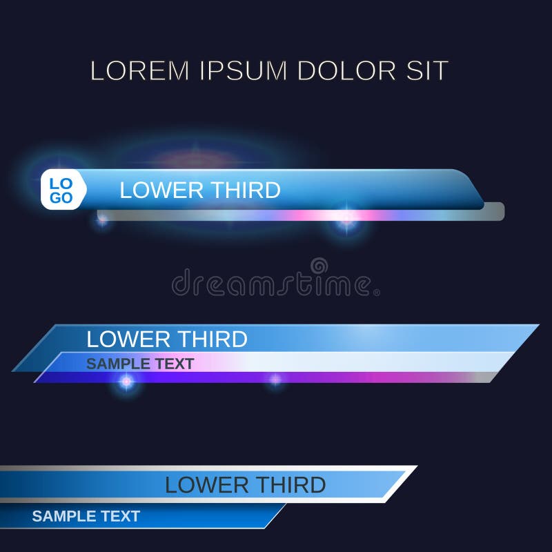 Lower Third Banners - Vector Stock Illustration - Illustration of live ...