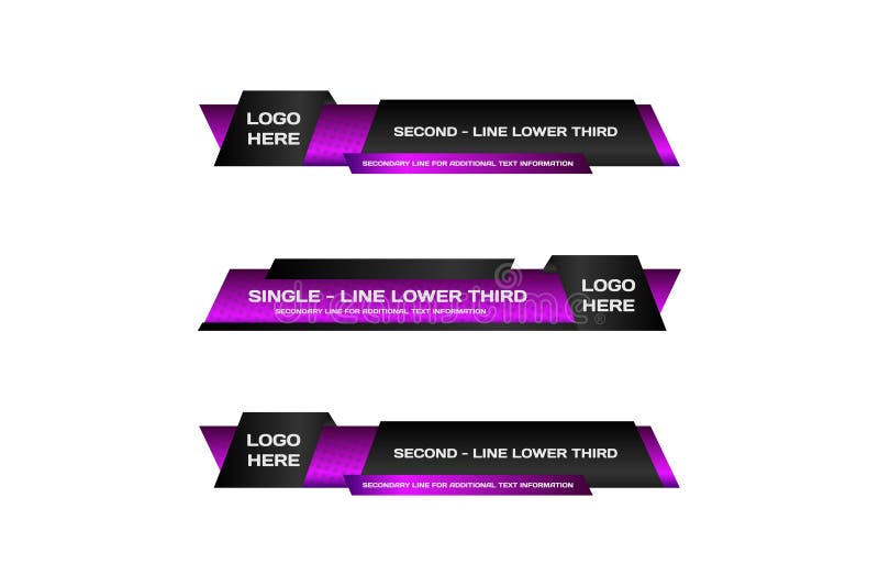 Modern Geometric Lower Third Banner Design Vector Stock Vector ...
