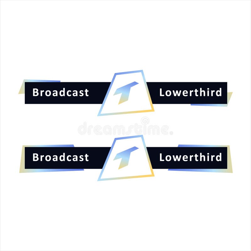 Lower Third Design. Elements for Broadcast Digital Media Stock Vector ...