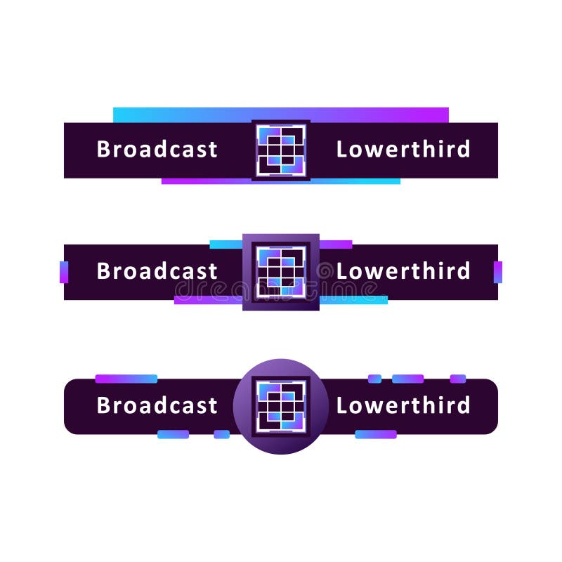 Lower Third Design. Elements for Broadcast Digital Media Stock Vector ...