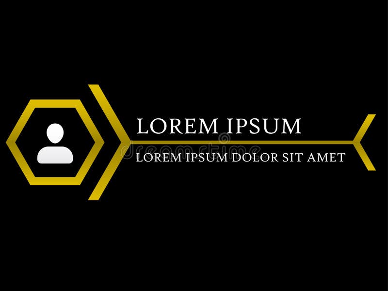 Lower Third Design with Line Stock Vector - Illustration of third ...