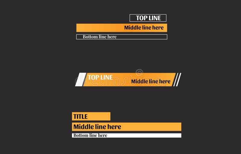 Modern,stylish Lower Third Design for Videos Stock Vector ...