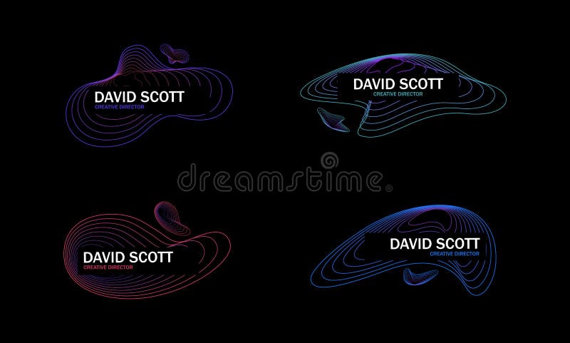 Lower Third Set of Four Modern Dynamic Name Templates Stock Vector ...