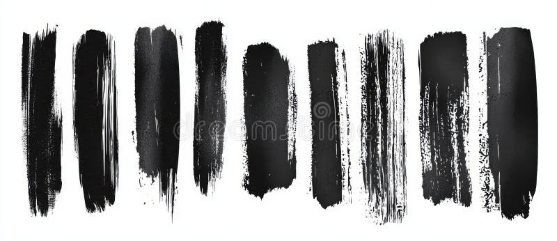 These Lower Third Stroke Lines, Created with Black Paint Rolls, are ...