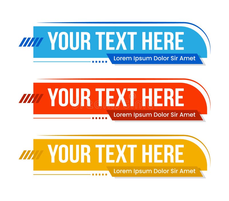 Lower Third Vector Template. Lower Thirds Pack Stock Vector ...