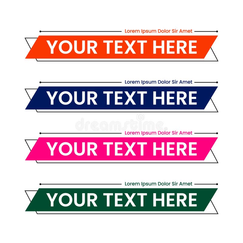 Lower Third Vector Template. Lower Thirds Pack Stock Vector ...