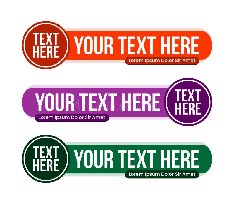 Lower Third Vector Template. Lower Thirds Pack Stock Vector ...