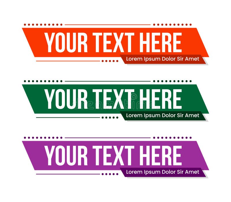 Lower Third Vector Template. Lower Thirds Pack Stock Vector ...