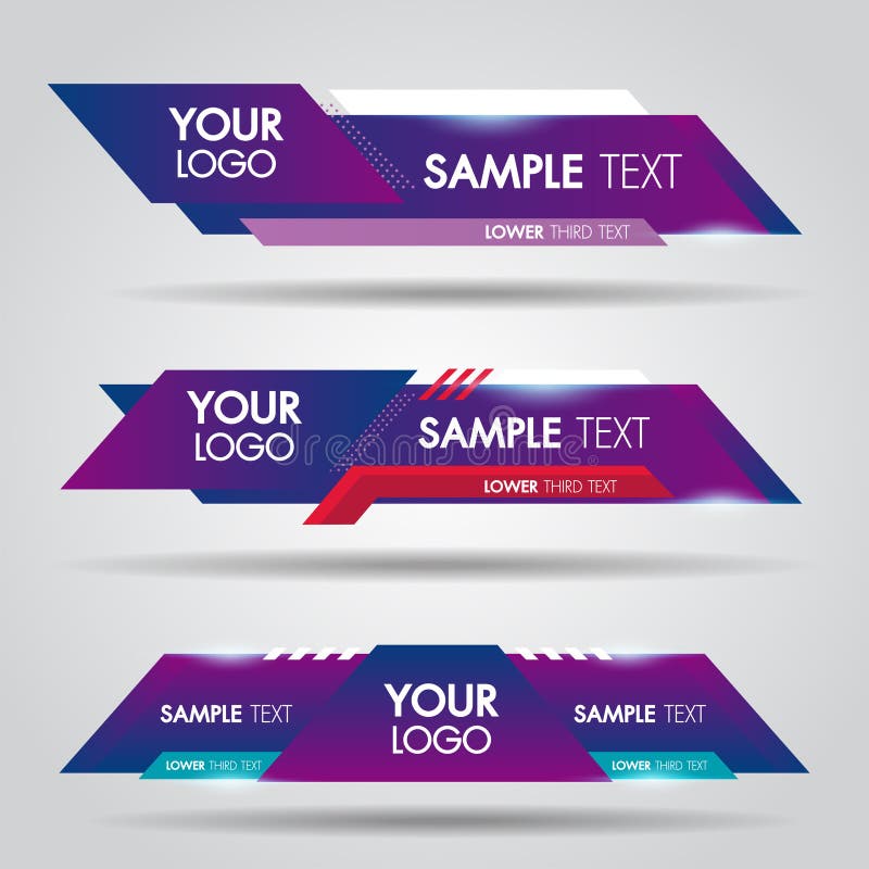 Lower Third White and Colorful Design Template Modern Contemporary. Set ... Lower Third White and Colorful Design Template Modern Contemporary. Set ...