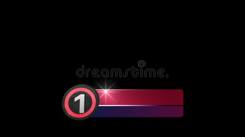 3D Numbers Lower Third stock video. Video of news, orange - 190594185