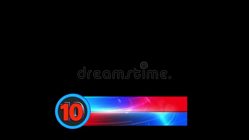 3D Numbers Lower Third stock video. Video of black, lower - 190594153