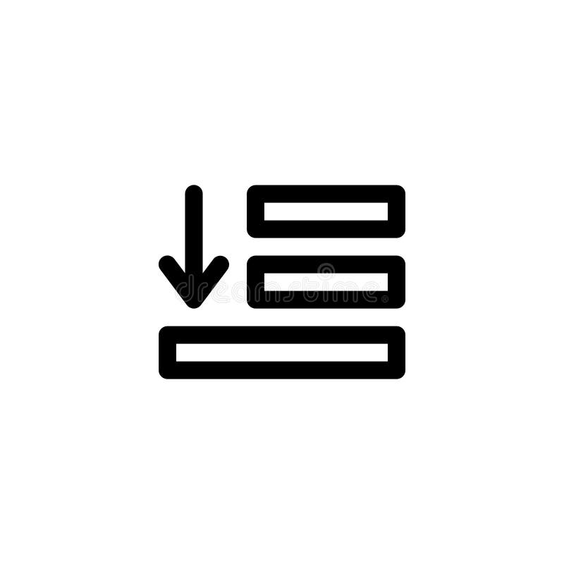 Lower to Bottom Icon stock vector. Illustration of bottom - 181838677