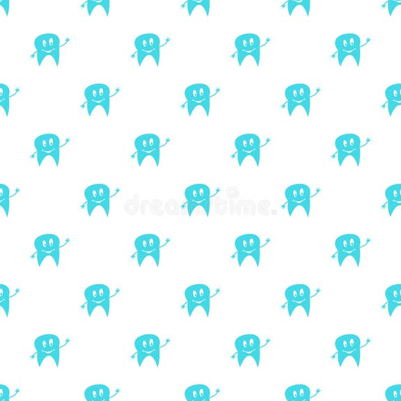 Lower Tooth Pattern Seamless Vector Stock Vector - Illustration of ...