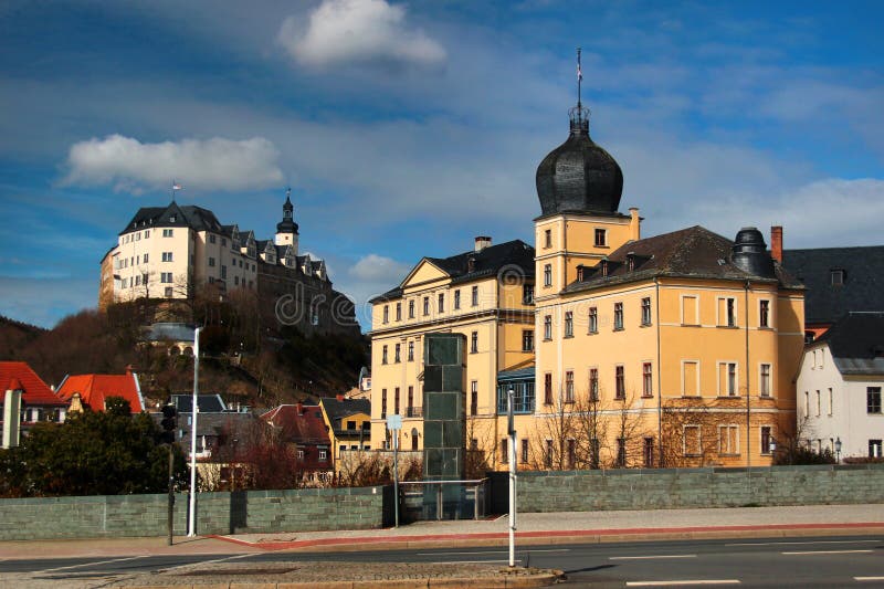 Lower and Upper Castles of Greiz, a Town in the State of Thuringia, on ...