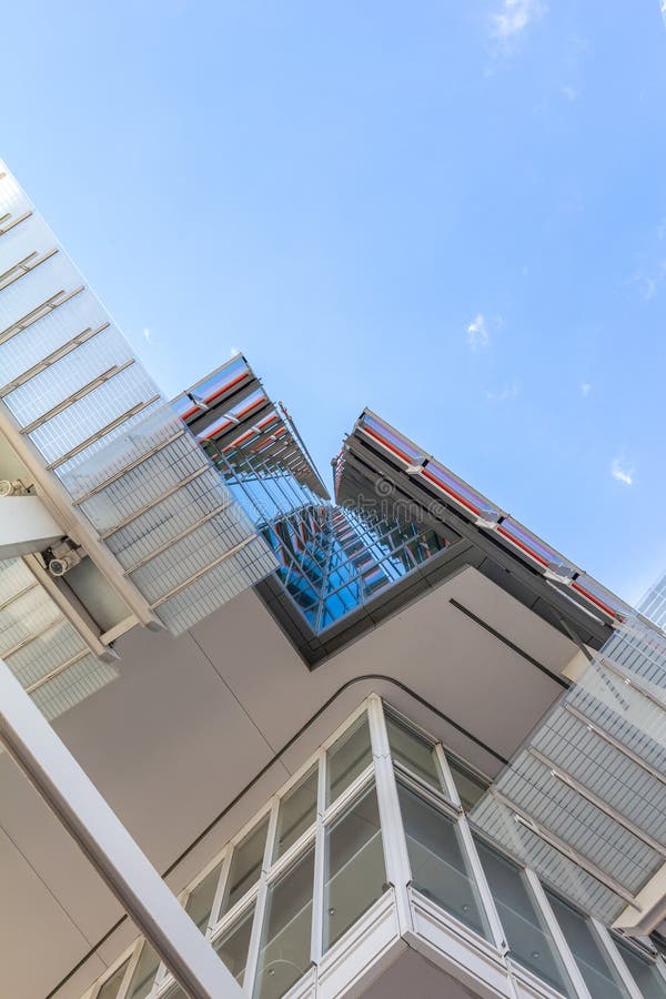 Lower view on a skyscraper stock photo. Image of form - 87909338