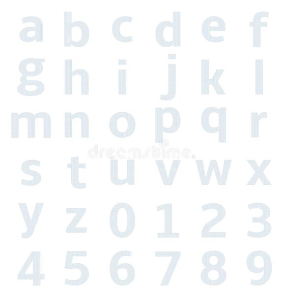 Lowercase Alphabet Graph Paper Stock Vector - Illustration of ...