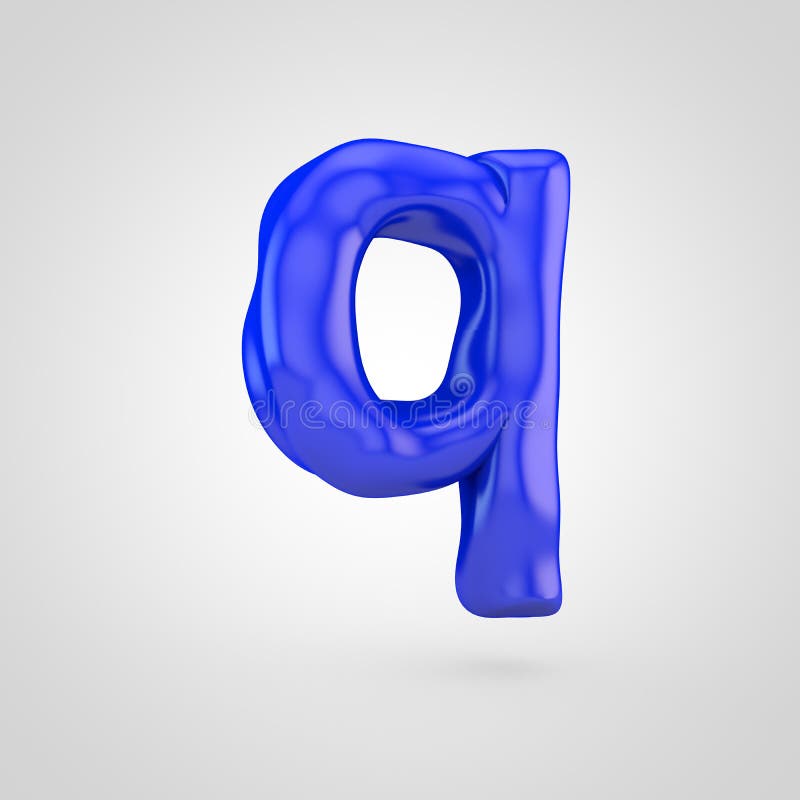 Lowercase Azul Da Letra Q Do Plasticine Isolado No Fundo Branco ...