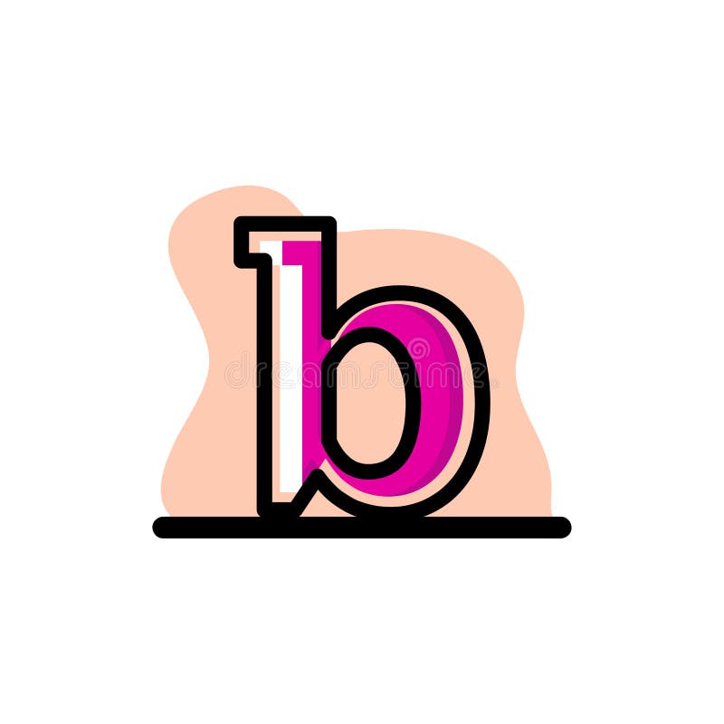 Lowercase B Letter Conceptual Vector Illustration Icon Design Stock ...