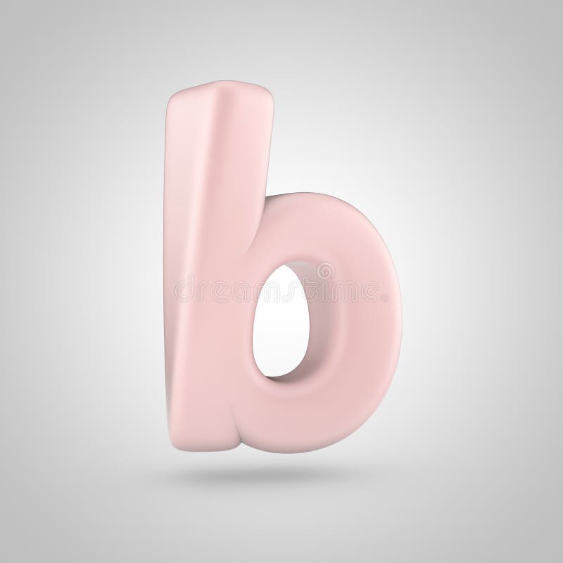Lowercase Cor-de-rosa Da Letra B Da Cor Do Milênio No Fundo Branco ...