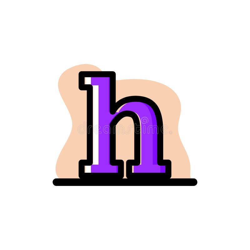 Lowercase H Conceptual Vector Illustration Design Icon Stock Vector ...