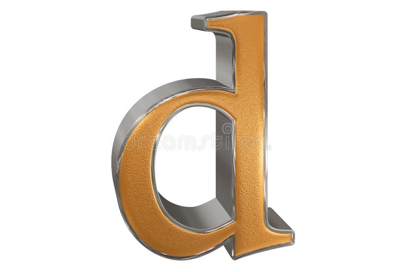 Lowercase Letter D Isolated White Clipping Path 3d Il Stock ...