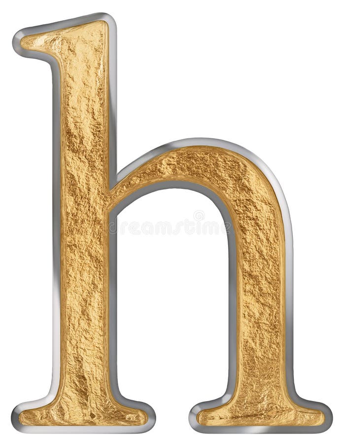 Lowercase Letter H, Isolated on White, 3D Render Stock Illustration ...