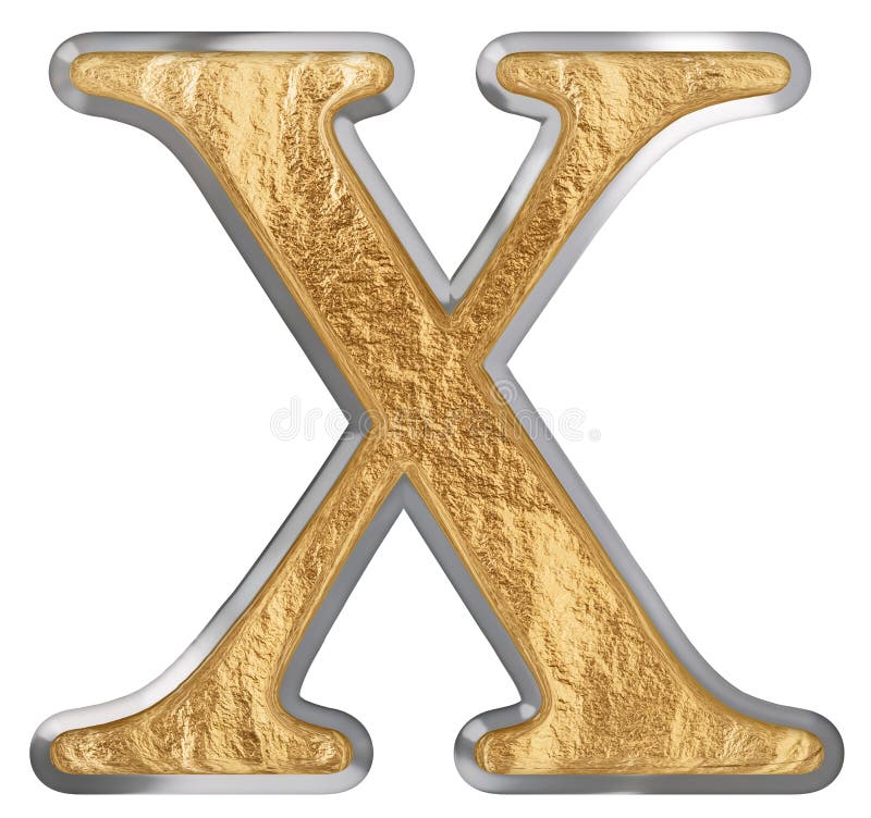 Lowercase Letter X, Isolated on White, 3D Render Stock Illustration ...