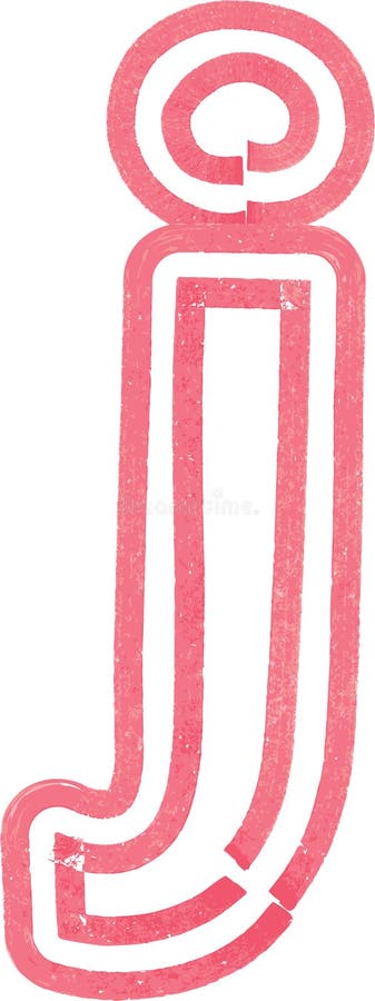 Lowercase Letter J Drawing with Red Marker Stock Vector - Illustration ...