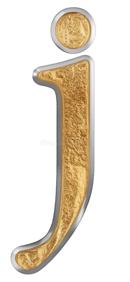 Lowercase Letter J, Isolated on White, 3D Render Stock Illustration ...