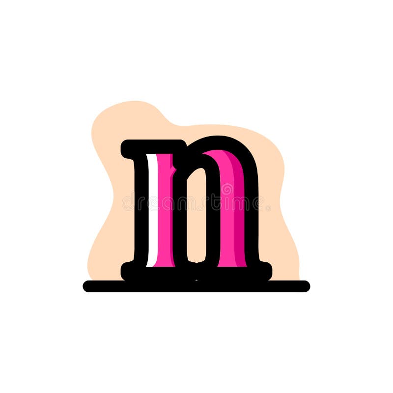 Lowercase Letter N Conceptual Vector Icon Design Illustration Stock ...