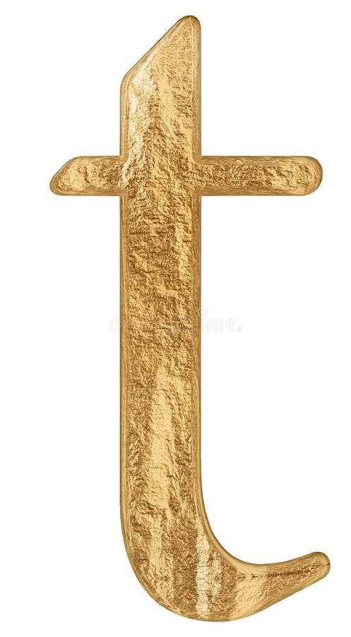 Lowercase Letter T, Isolated on White, 3D Render Stock Illustration ...