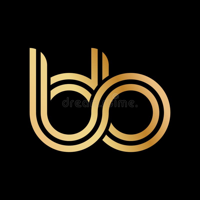Lowercase Letters B and B. Flat Bound Design in a Golden Hue for a Logo ...