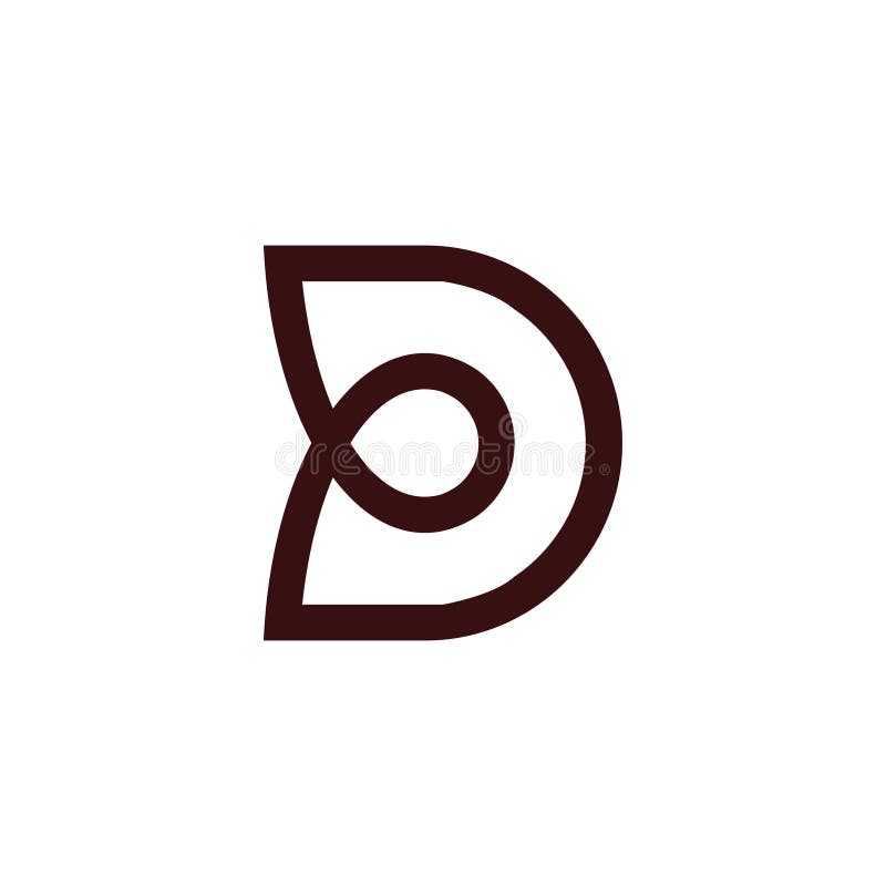 Lowercase Pd or DP Monogram in Rounded Black Design Stock Vector ...