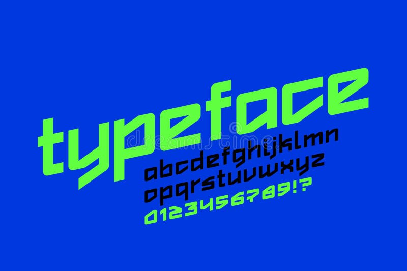 Lowercase Typeface. Modern Style Font, Alphabet Letters and Numbers ...