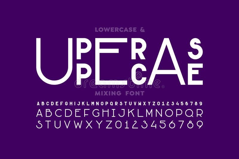 Lowercase and Uppercase Letters Mixing Font Stock Vector - Illustration ...