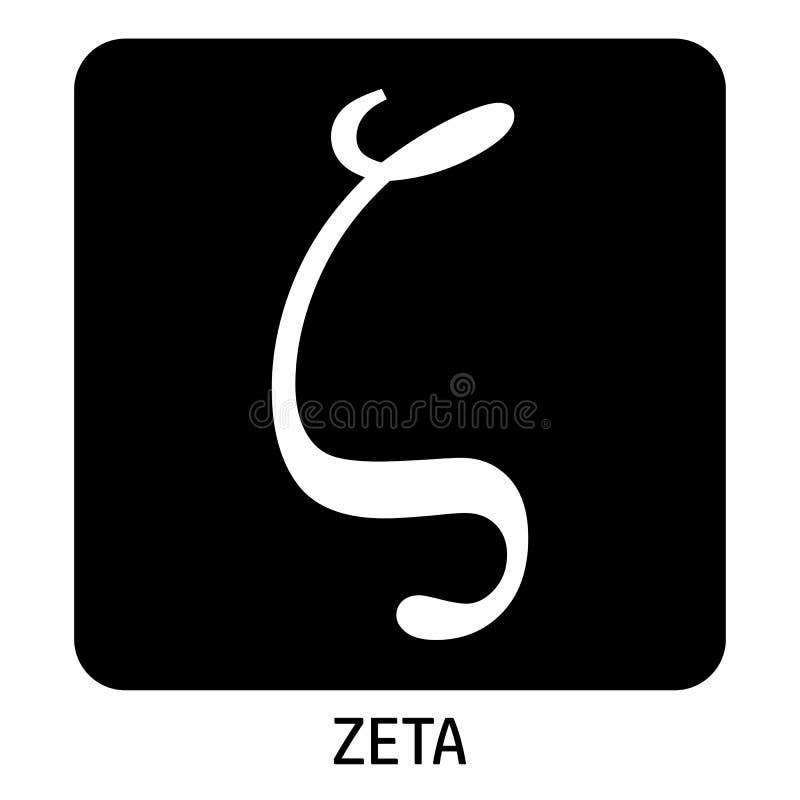 Zeta Greek Symbol Capital Letter Uppercase Font Icon in Circle Round ...
