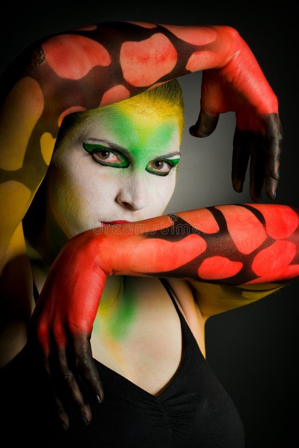 Lowkey bodypainting stock photo. Image of human, dressing - 18287502
