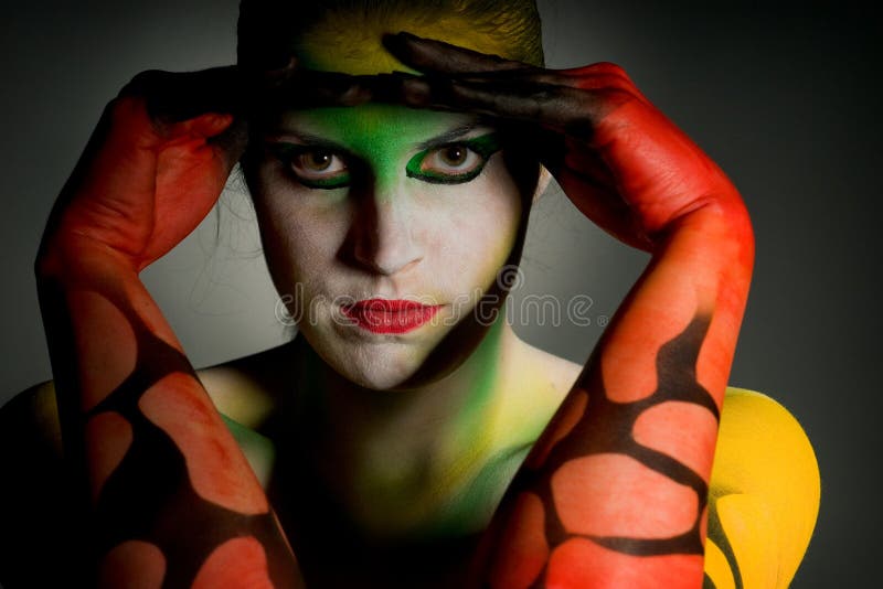 Lowkey bodypainting stock photo. Image of black, lifestyles - 18287514