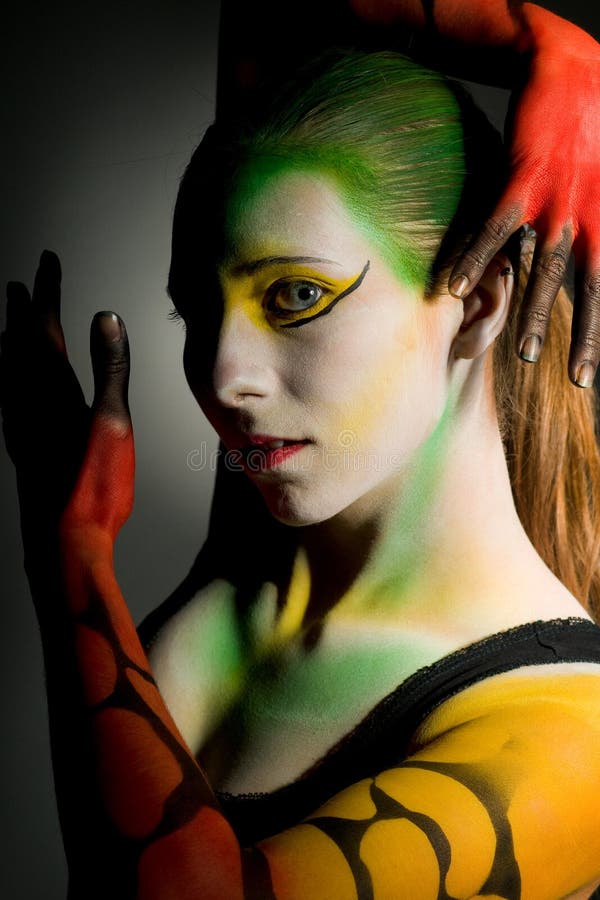 Lowkey bodypainting stock photo. Image of attractive - 18287488