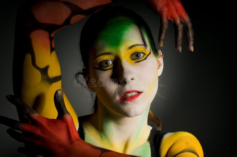 Lowkey bodypainting stock image. Image of dressing, pattern - 18296299