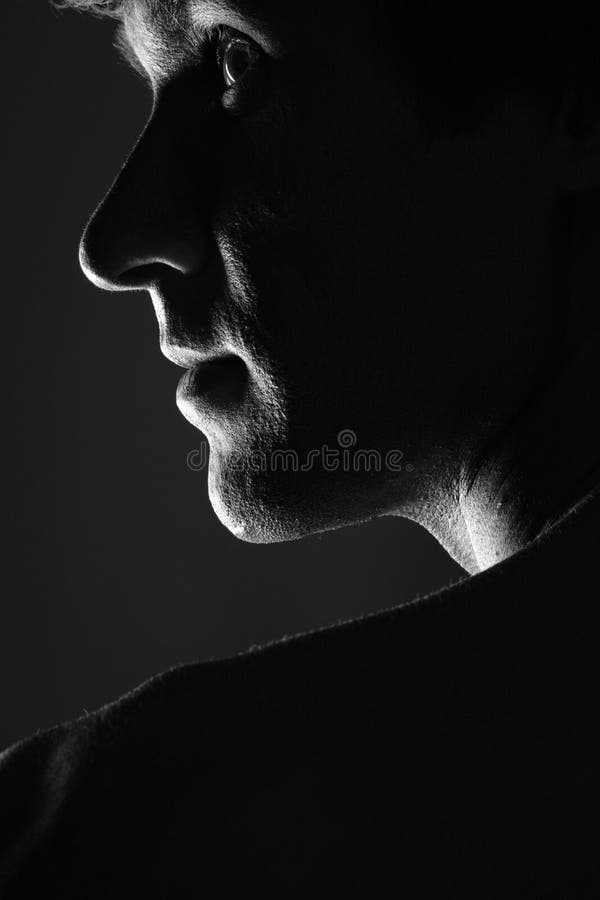 Low key portrait of evil stock photo. Image of evil, expression - 17576958