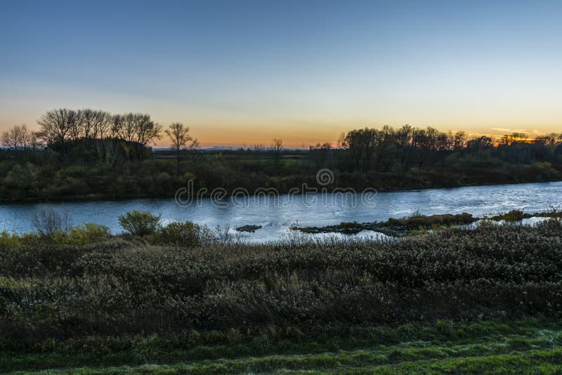 Lowland Landscape at Sunset Stock Photo - Image of nature, color: 62047894