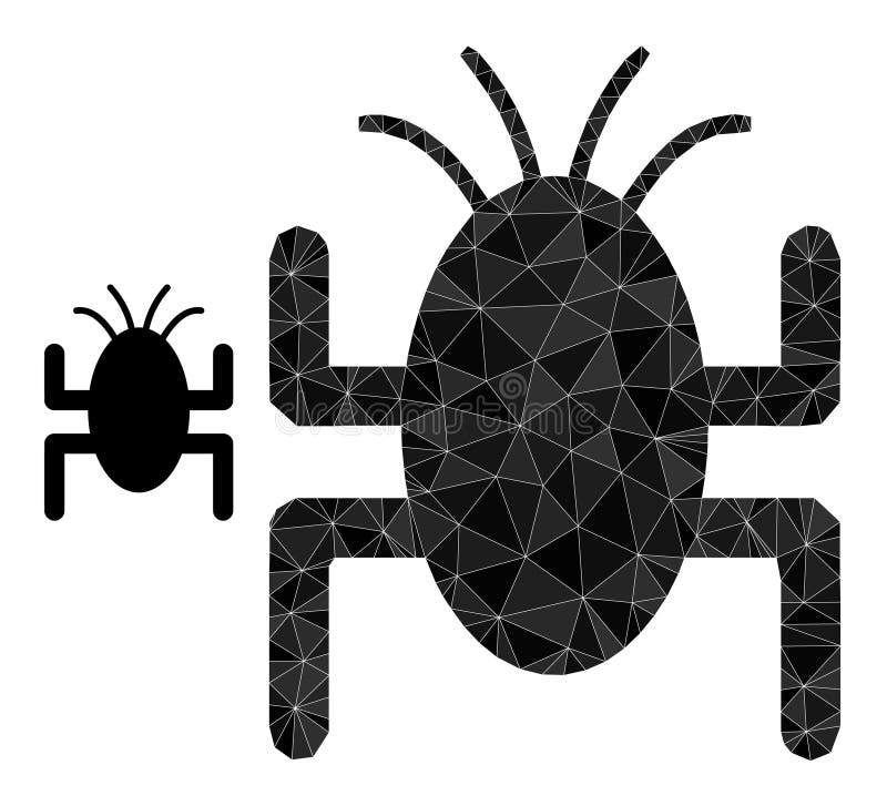 Vector Polygonal Bug Tick Icon Stock Vector - Illustration of abstract ...