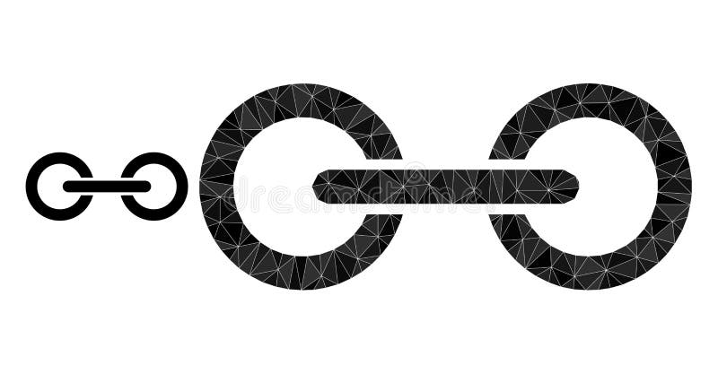 Vector Triangle Filled Chain Link Icon Stock Vector - Illustration of ...