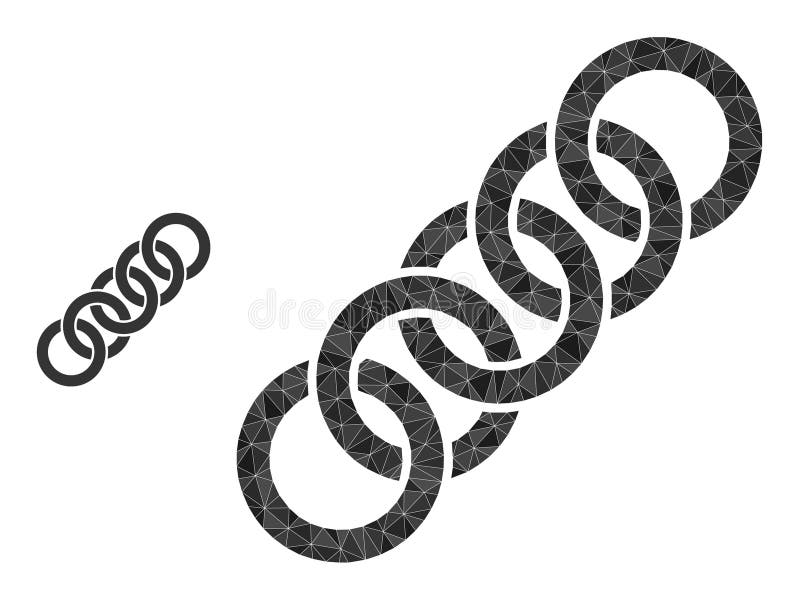 Vector Lowpoly Circle Chain Icon Stock Vector - Illustration of vector ...